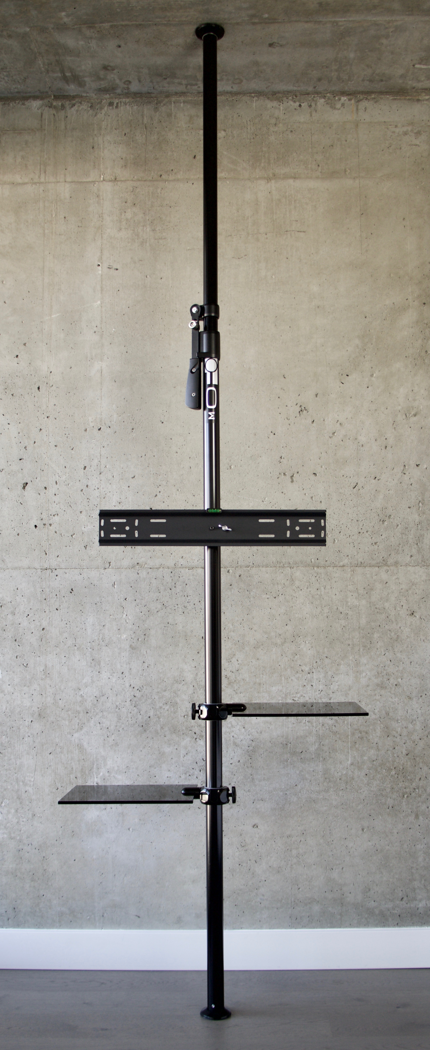MOFO Pole | Modern TV Stand System.Floor to ceiling TV mount stand.